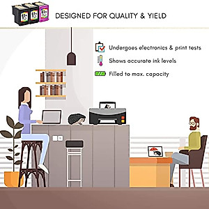 Limeink 3 Remanufactured Ink Cartridge Replacement 61XL High Yield for HP 1000 1010 1050 1055 1510 1512 2000 2050 2510 2512 2514 2540 2542 2543 2549 3000 3050 3050A 3051A 3054A Envy (2 Black, 1 Color)