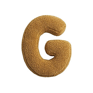 Grebest Large Plush Toy,English Letter Pillow Soft Cushion Teaching Words Game Props Children Toy Nursery Decor Stuffed Living Room Decoration for Room Decor Brown G
