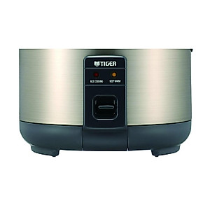 Tiger JNP-S10U 5.5 Cup Capacity White Rice Cooker with Spatula and Measuring Cup Bundle with Rice Washing Bowl and Bamboo Spoon (3 Items)