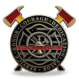 Firefighter Challenge Coin Thin Red Line Fire Department Coin