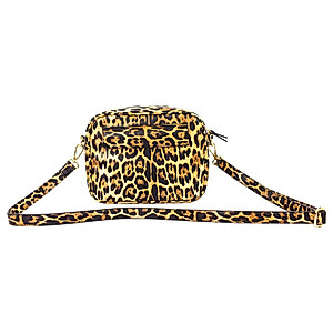 Women's Small Lighted Leopard Crossbody Bag - Dual Shoulder and Belt Function