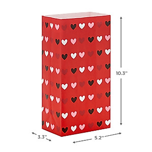 Hallmark Valentine's Day Paper Treat Sacks (30 Bags: "Happy Valentine's Day," Hearts) for Classroom Parties, Valentines, Kids, Coworkers
