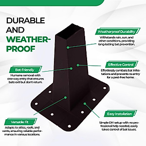 Rhino Excluders® BATCHUTE™ One Way Cone for Bats - Reusable Bat Excluder Valve – One Way Entry Capture Device – Prevent re-Entry of Bats-Safe Eviction & Effective Bat Catcher Ideal for Attics
