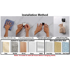 Vanloory Bath Towel Hook,4 Pack Self Adhesive Square Coat Hooks, Sturdy No Drilling Robe Hook, Stainless Steel Heavy Duty Clothes Hanger, Wall Hooks for Bathroom Bedroom Kitchen (2 Inch,Black)