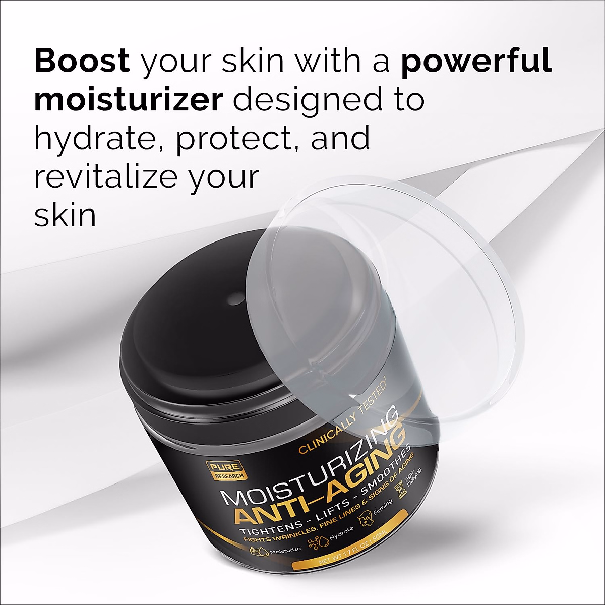 Men's Face Cream Moisturizer - Anti-Aging Cream For Men, Collagen, Retinol & Hyaluronic Acid - Day & Night - Facial Skin Care- Anti Wrinkle 1.7 oz