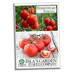 Homestead Heirloom Tomato Seeds, 250+ Seeds Per Packet, (Isla's Garden Seeds), Non GMO Seeds, Botanical Name: Solanum lycopersicum