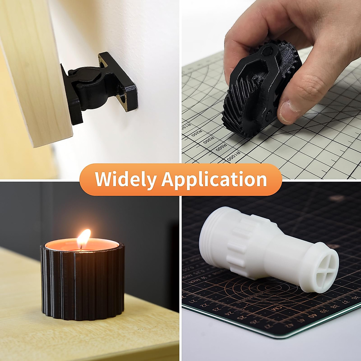 3D Printer Filament Nylon Filament PA6 Nylon Filament 1.75mm White Nylon Clear Spool Net Weight 2.2 lbs 1kg 3d Printing Filament High Strength Durability Heat Resistance 3d Printer Accessories Easy PA