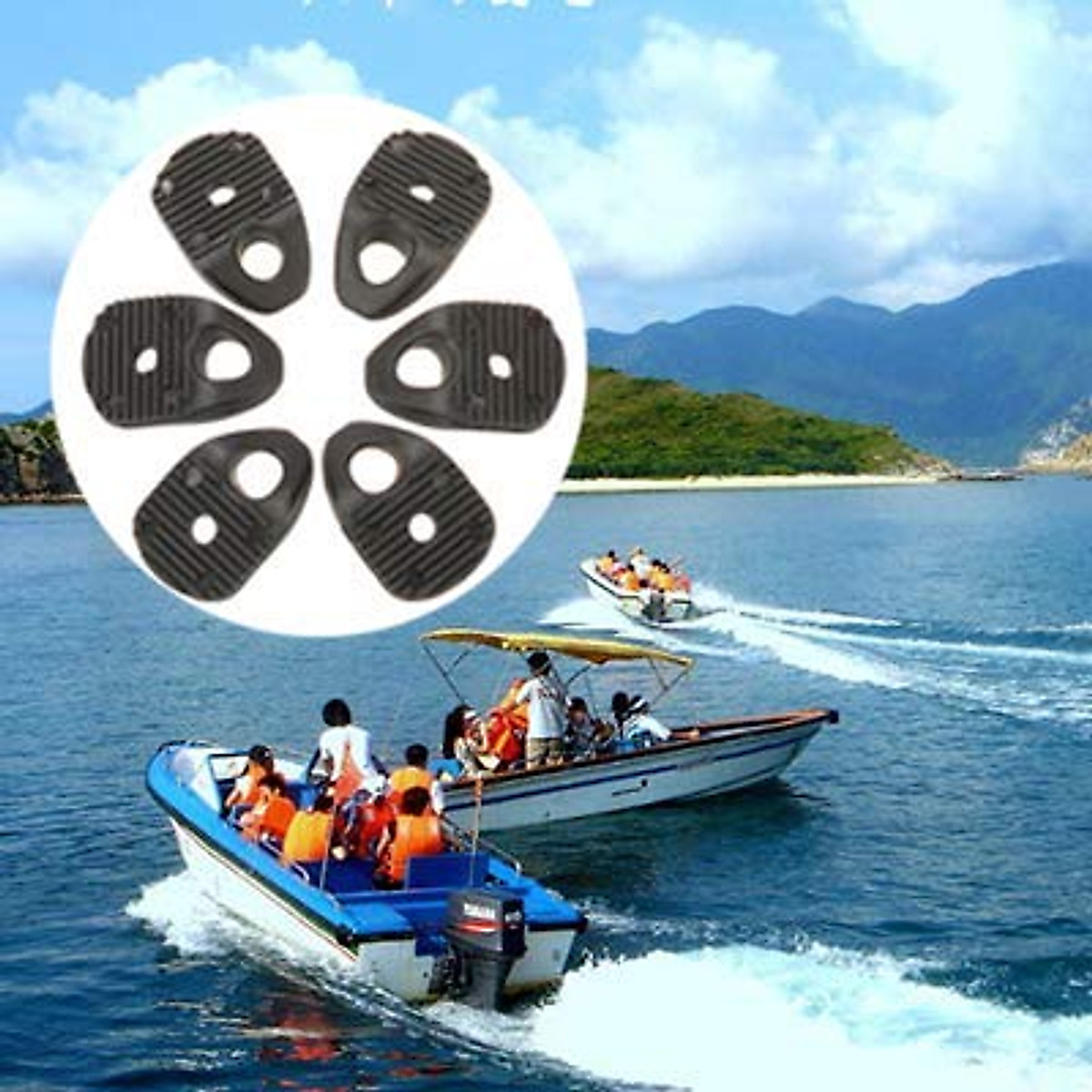 Lixada 6pcs Kayaking Canoeing Rafting Nylon Single Eyelet Tie Down Loop Safety Anchor Deck Fitting