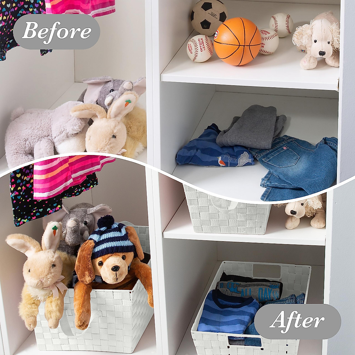 Simplify Medium Woven Strap Tote, HeatherGrey, Small Tote