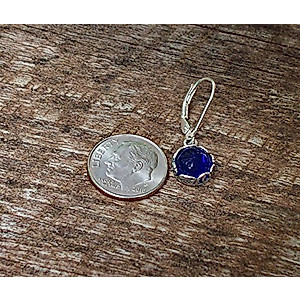 Bottled Up Designs Handmade Vintage White Leverback Botanicals Earrings, Sterling Silver, Eco Friendly, Made in USA, Birthday Gifts, Mothers Day, Women, Anniversary (Skin Cream Jar Glass)