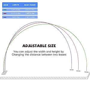 TEKXYZ Balloon Arch Stand Kit, 10FT Wide & 7.5FT High Adjustable Balloon Arch Frame, Ideal for Party Decorations, Not Include Balloons