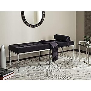 Safavieh Home Collection Xavier Tufted Bench, Black