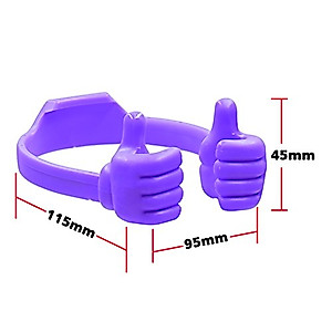 Honsky Thumbs-up Cell Phone Stand, Pack of 7, Universal Flexible Multi-Angle Cute Desk Desktop Phone Holder, Compatible with Android Switch Nintendo Tablet, Assorted Colors, Bundle