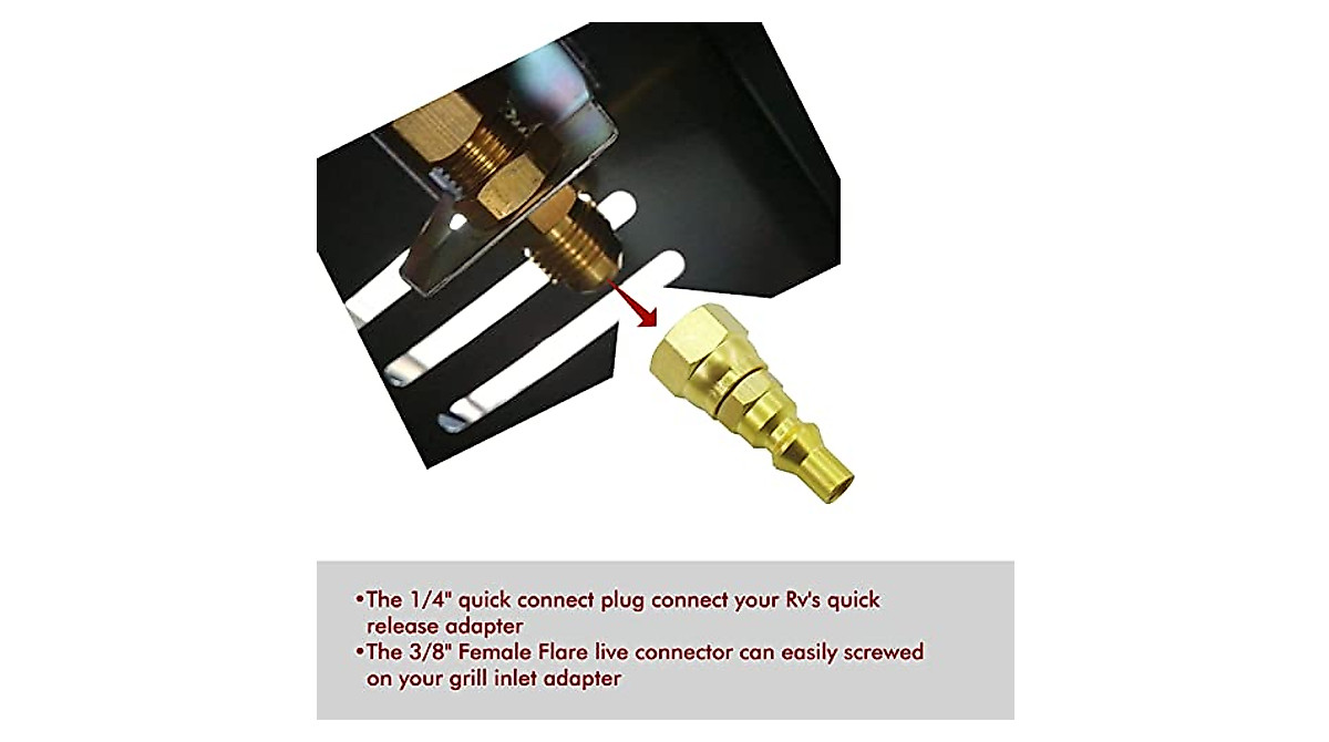 MENSI Propane Gas BBQ Grill Quick Connect Adapter