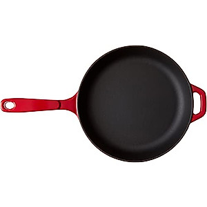Lodge Color EC11S43 Enameled Cast Iron Skillet, Island Spice Red, 11-inch