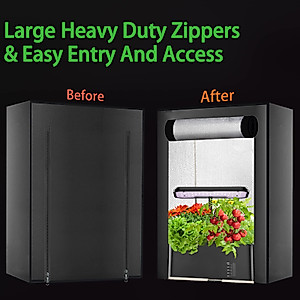 Wishrun Grow Tent for Aerogarden Hydroponics Growing System, 19.7/''x13.9/''x21.3/'' Small Most Indoor Hydroponic Equipment, High Reflective Mylar Mini Tent, Prevent Pets from Eating Plants, Black