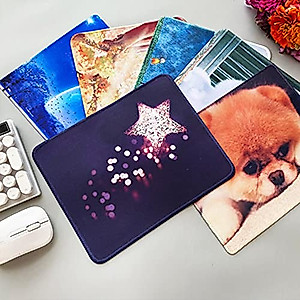 Wugao 2025 Calendar Mouse Pad with US,Cat Fish Table Mouse Pad with Stitched Edges