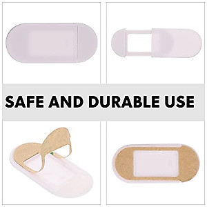 Hemobllo 3Pcs Privacy Cover Lens Protector Computer Camera Webcam Lens Covers Webcam Shutter Covers Web Camera Covers Phone Camera Webcam Lens Protective Covers Jammer White abs Cell Phone