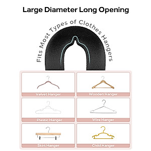 No-Slip Velvet Clothes Hanger Connector Hooks [for Velvet & Multiple Hangers] Space Saving Hanger Hooks Space Saver Hanger Extender Hooks Clothes Hanger Hooks for Clothes Closet Hanger Hooks, 40 PCS