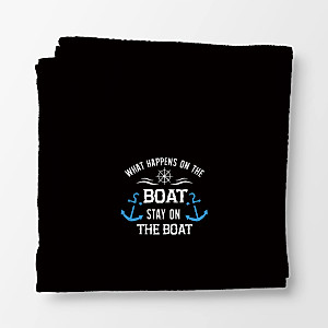 Boat Gifts,What Happens On The Boat Stays On The Boat Kitchen Towels Dish Towels,Nautical Anchor Anchor Decorative Hand Towels,Gifts for Boat Owners,Sailor Gifts
