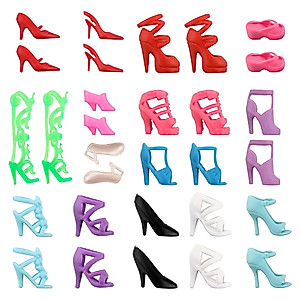 SOTOGO 85 Pieces Doll Clothes and Accessories for 11.5 Inch Girl Doll Include 10 Sets Handmade Doll Outfits Fashion Doll Dresses Party Doll Gowns, 75 Pieces Doll Accessories and Storage Bag