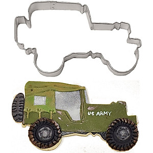 Foose Brand Store Military Truck Cookie Cutter 4.25 inch - Stainless Steel – Durable and Dishwasher safe