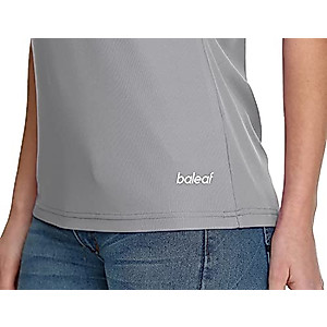 BALEAF Women's UPF 50+ UV Protection Shirts Short Sleeve T-Shirts SPF Sun Shirts Quick Dry Outdoor Performance Tops Light Grey Size S
