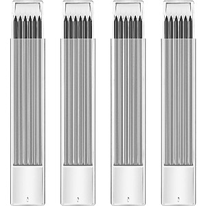 Hiboom 24 Pieces 2.8mm HB Refill for Carpenter Pencil, Study Long Lasting Pencil for Mechanical Pencil Woodworking Construction (Black)