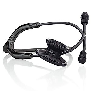 MDF MD One Titanium Stethoscope - Adult - Free-Parts-for-Life & Lifetime Warranty - All Black(Blackout) (MDF777T-BO)