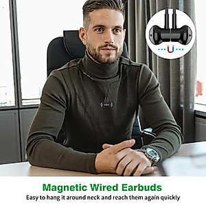 USB C Headphones Magnetic USB-C Wired Earbuds HiFi Stereo Type C Earphones Microphone Volume Control for Galaxy S24 S23 FE S22 S21 Ultra Flip Fold,Motorola Edge/Razr,iPad 10,iPhone 16/15,Pixel,Oneplus