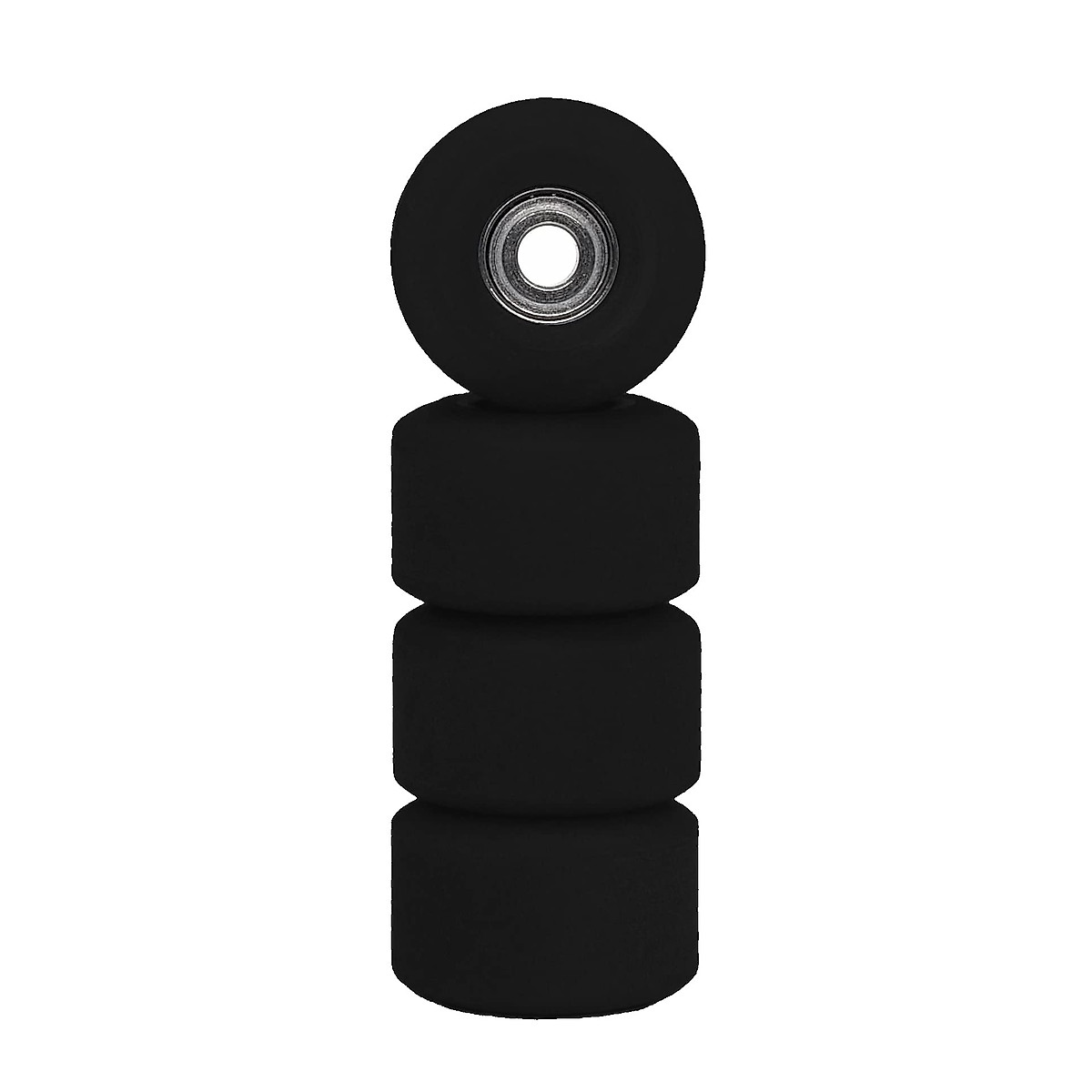 Teak Tuning Apex 61D Urethane Fingerboard Wheels - New Street Shape, 7.7mm Diameter - Ultra Spin Bearings - Made in The USA - Pitch Black Colorway