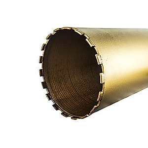 Jeremywell 10" (254mm) Diamond Wet Drill Core Bit for Concrete, Granite, Brick Block, 30/40 Diamond Grits, 1-1/4"-7 Threaded, Height 17"
