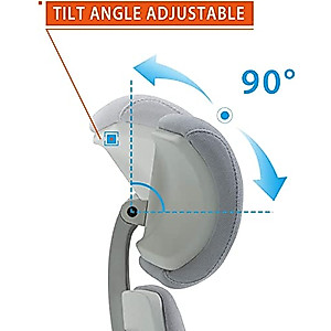 CLATINA Adjustable Height Upholstered Headrest for Mellet Series Ergonomic Chair High Head Cushion for Home Office Chair, Grey