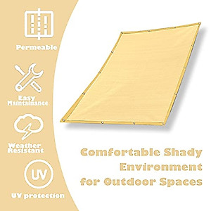 Junkogo Shade Cloth 40% 10x15ft Sun Shade Lightweight Mesh Netting Cover for Pergola, Garden, Outdoor, Patio, Deck, Backyard