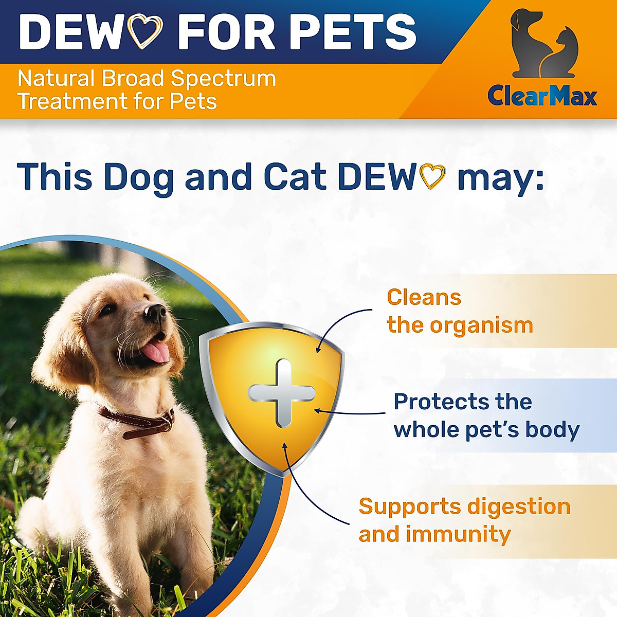 Dewo for Dogs ◆ Cat Dewo ◆ Puppy Dewo ◆ Kitten Dewo ◆ Natural Broad Spectrum Cleanser for Pets ◆ Liquid Dewo for Dogs and Cats ◆ Pet Dewo ◆ Digestive Cleanser ◆ 2 Oz