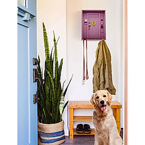 VUEJIC Friends Key Holder & Monica's Door Frame Keychain Cute Home Gift for TV Show Merchandise Lovers, Purple Handmade Home Decorative Wall, Organizer Mail Key Holder for Wall (Silvery Gift)