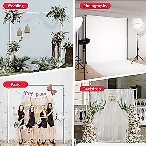 EMART Pipe and Drape Backdrop Stand Kit, Backdrop Stand Heavy Duty 10ftx10ft, Adjustable Metal Frame for Backdrop, Background Stand Backdrop for Wedding Birthday Party Banquet Decorations