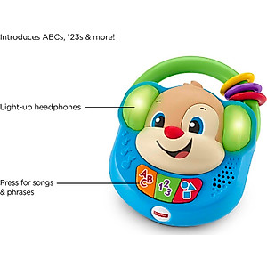 Fisher-Price Baby & Toddler Toy Laugh & Learn Sing & Learn Music Player Pretend Radio with Lights & Songs for Infants Ages 6+ Months