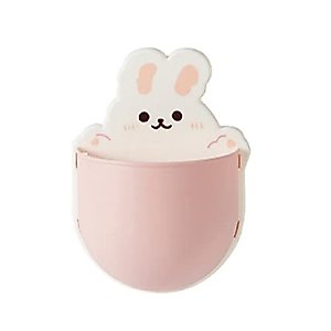 Smalibal Storage Organizer Box with Drainage Hole, Cute Bear Rabbit Shape Self Adhesive Storage Case, Wall Mounted Storage Shelf, Organizer Rack, Shelf for Bathroom, Pantry, Kitchen, Laundry, Utility