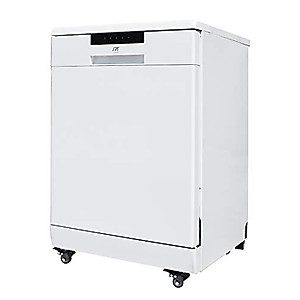 SPT SD-6513WB 24″ Wide Portable Dishwasher with ENERGY STAR, 6 Wash Programs, 10 Place Settings and Stainless Steel Tub – White