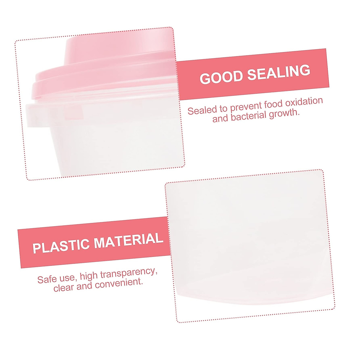 Abaodam 2 Sets 2pcs Ice Cream Box Containers Ice Cream Cups Food Canisters Homemade Ice Cream Container Homemade Ice Cream Tub Freezer Tub with Lid Storage Tubs Plastic Soy Milk Tableware