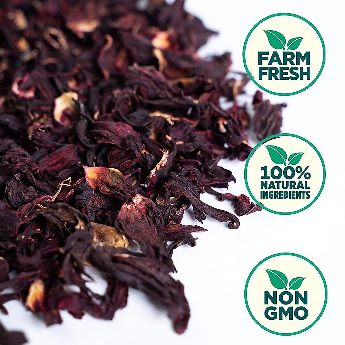 RICO Dried Hibiscus Flowers 4 oz, Great For Tea, Jamaica Tea - 100% Natural Flowers, Cut and Sifted Packaged In Resealable Bag