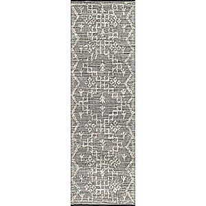 nuLOOM Julianne Moroccan Jute Runner Rug, 2' 6" x 6', Grey