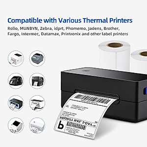 BLVD-LPF OBEY YOUR LUXURY 4"x6" Direct Thermal Shipping Labels, 250 Labels/1 Roll, Perforated, Address Mailing Postage Paper Roll Compatible with MUNBYN, Jadens, Jiose Printer, Strong Adhesive (1)