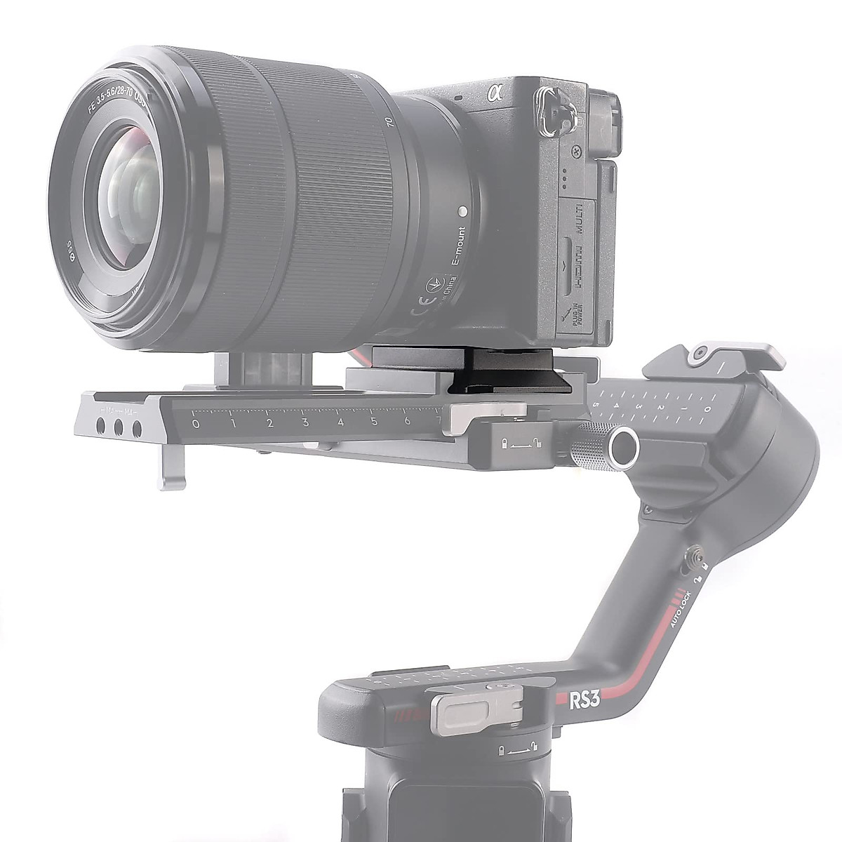 FocusFoto Upper Quick Release Baseplate QR Plate for DJI Ronin RS2 RSC2 RS3 Pro Gimbal Stabilizer Arca-Swiss Standard Camera Tripod Ballhead (Standard Version)