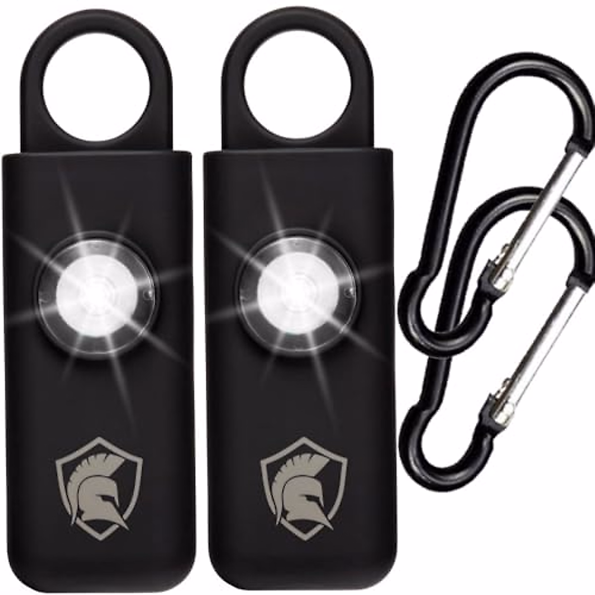 The Original Self Defense Siren Personal Safety Alarm for Women, Men, Kids, Elderly - SOS LED Strobe Light - Air Travel/TSA Friendly - Emergency Safe Key Chain Device, Pocket Size - 2 Units