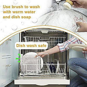 BYKITCHEN 8 inch Square Air Fryer Rack, Set of 3, Stackable Multi-Layer Stainless Steel Dehydrator Rack, Square Air Fryer Accessories for Cosori, Instant Vortex, Nuwave Air Fryer, Ninja Foodi Grill