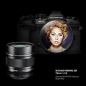 OM SYSTEM OLYMPUS M.Zuiko Digital 75mm F1.8 Black For Micro Four Thirds System Camera, Compact Design, Beautiful Bokeh,Bright