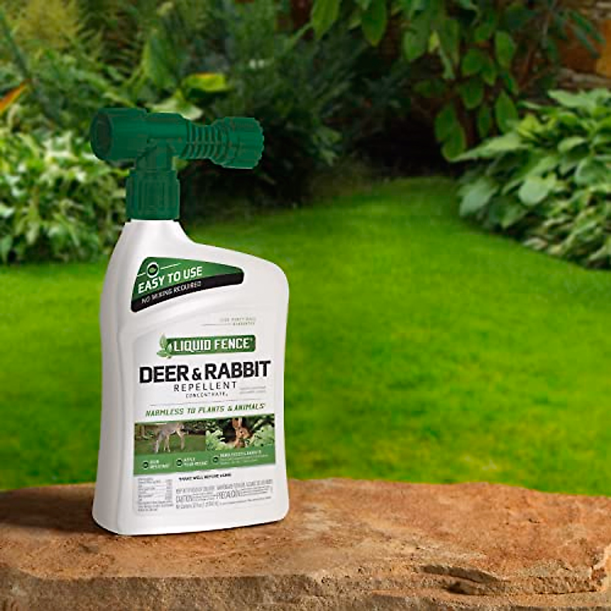 Liquid Fence Deer And Rabbit Repellent Concentrate 32 Ounces, Hose-End Sprayer