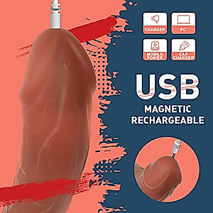 ROSYROSY Vibrating Cock Sleeve Penis Ring Sex Toys, Ultra-Soft Penis Extender with 10 Vibrations for Prolonged Erection, Realistic Silicone Pennis Enlarger Dildo Adult Toys for Men Couple